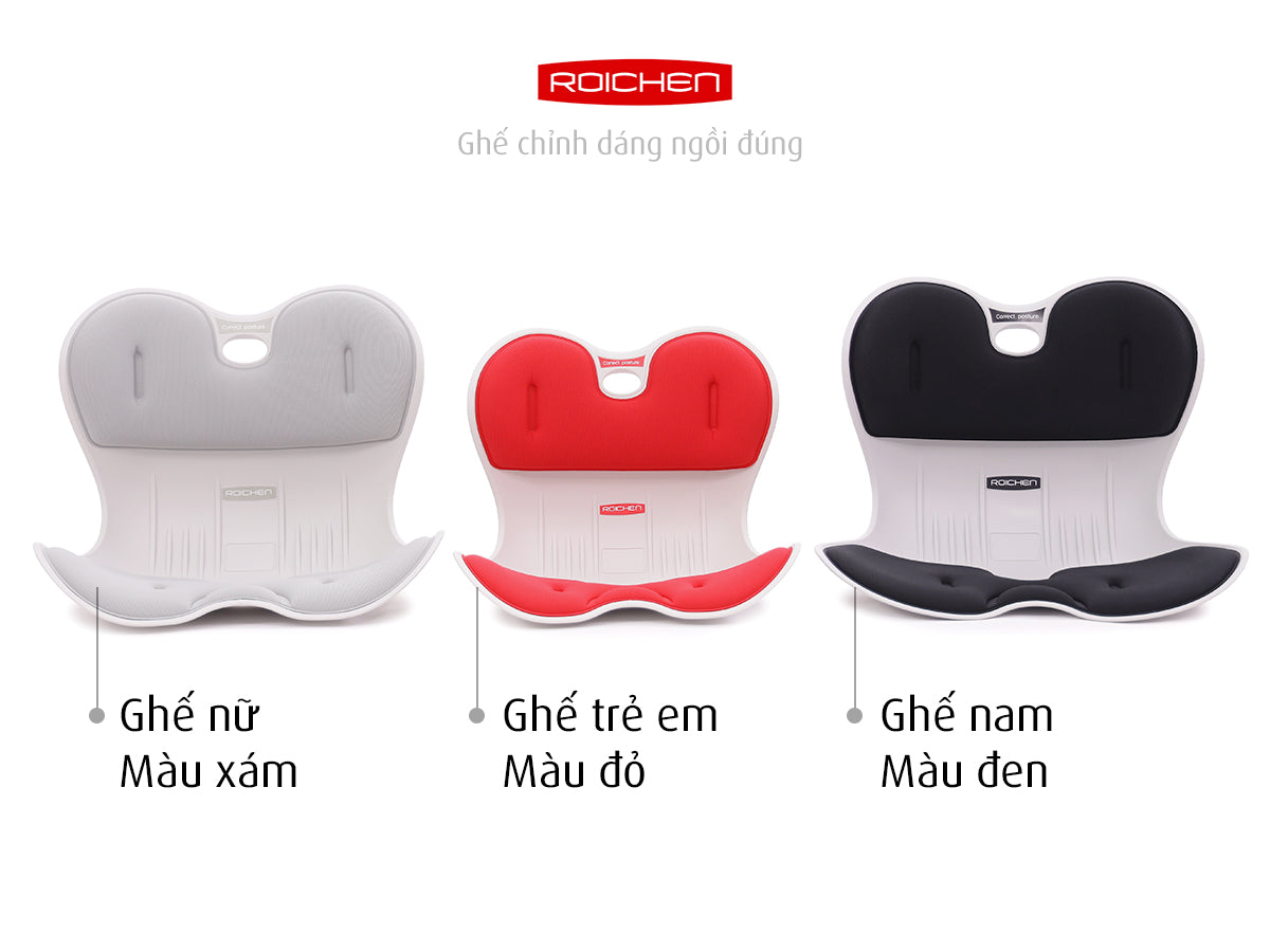 Combo Ghế chỉnh dáng ngồi đúng gia đình Roichen – iMat.vn